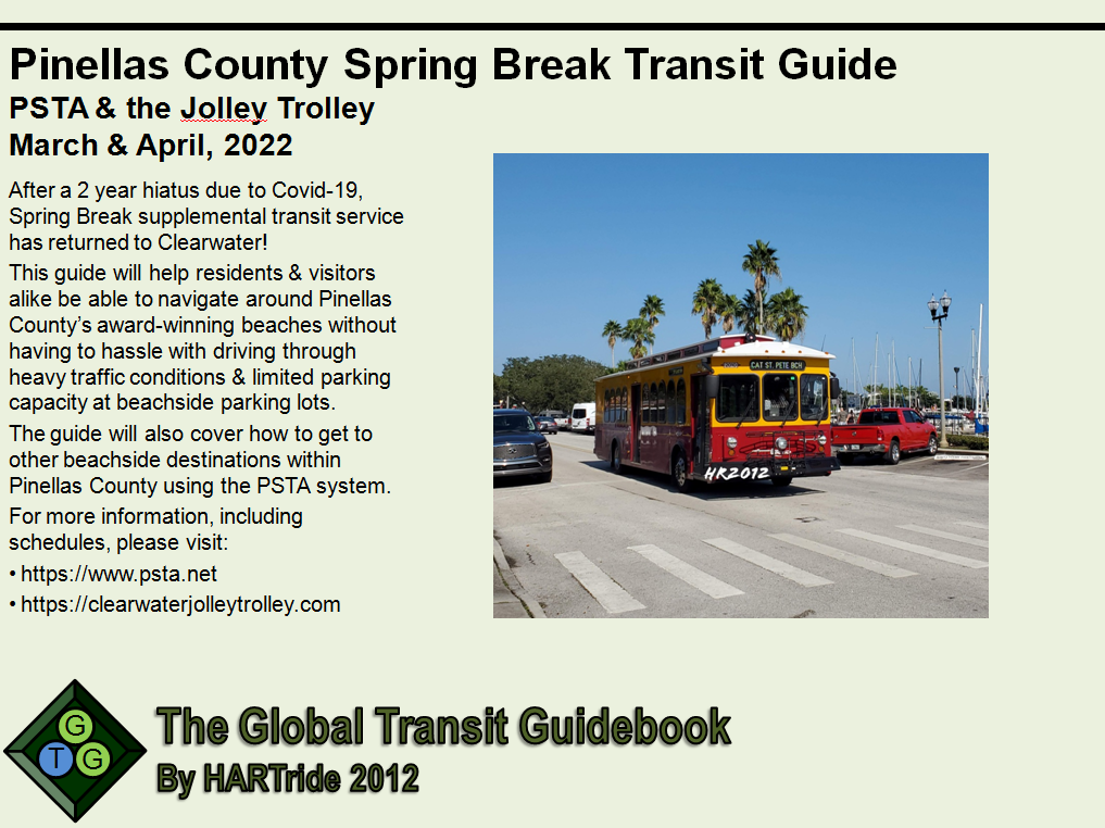Getting Around Pinellas During Spring Break 2022 – The Global Transit ...
